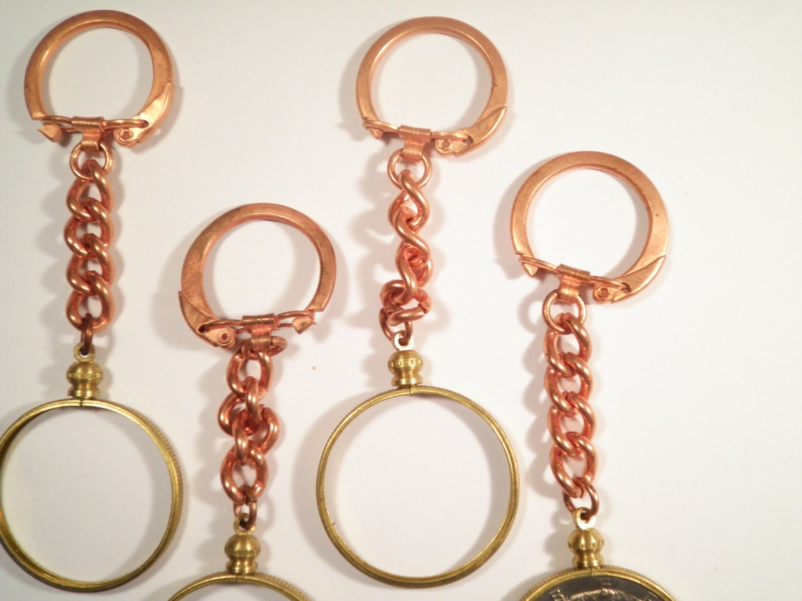 1 Coppercoated Kennedy Half Dollar Coin Holder Key Chain With 1 Kennedy ...