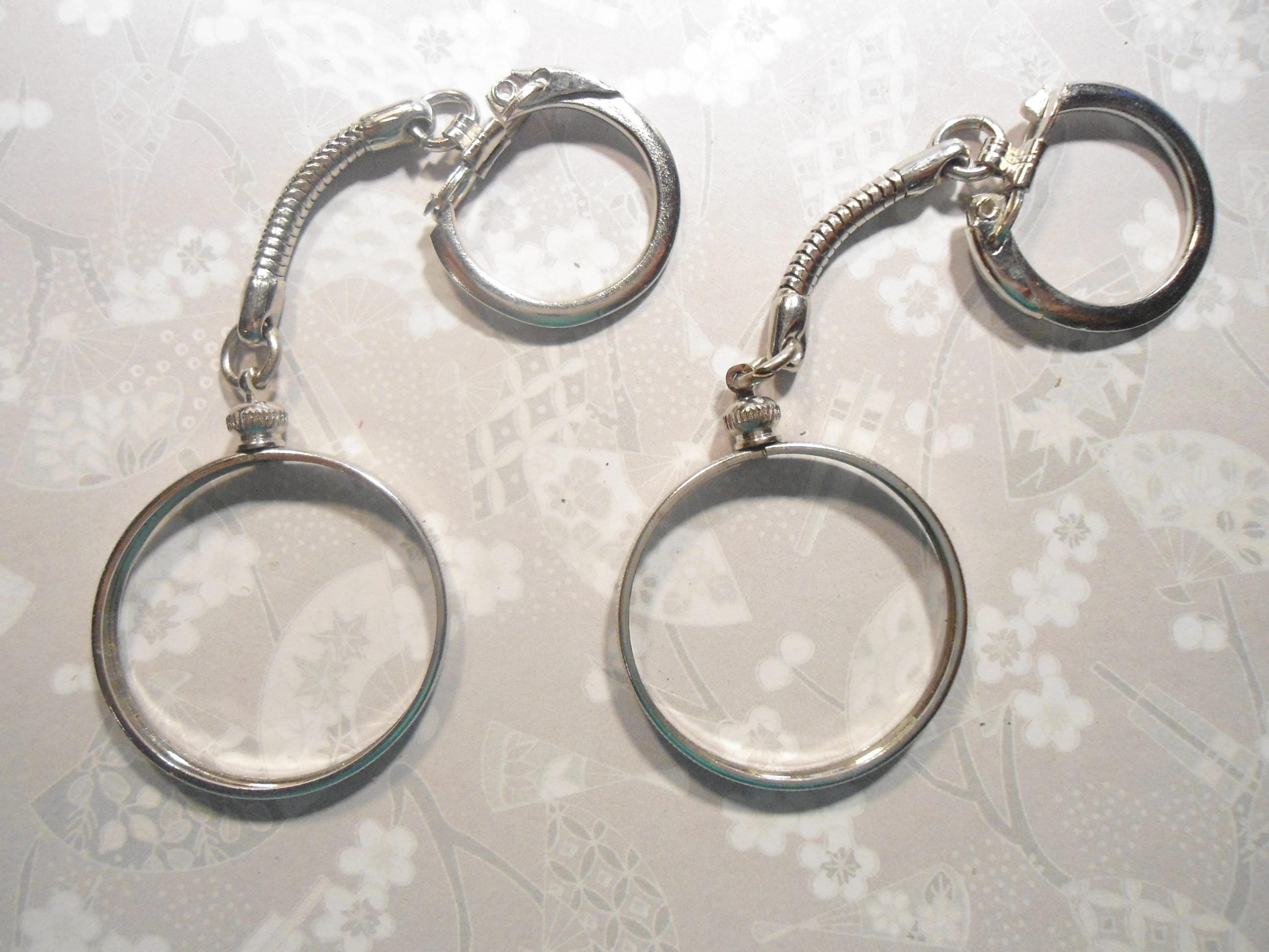 1 Silverplated 32mm Coin Holder Coin Bezel Key Ring - Etsy Australia