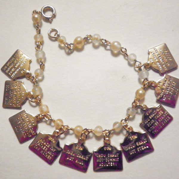 Ten Commandment Bracelet - Etsy