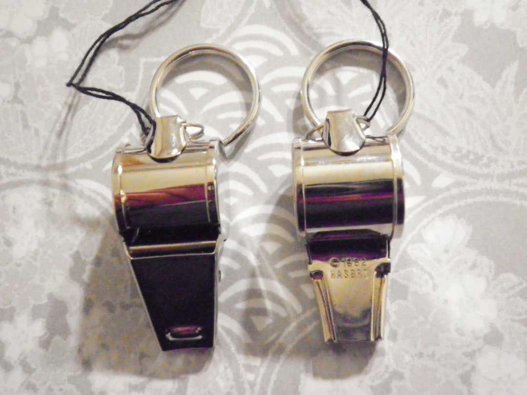 2 Silverplated Hasbro Whistle Key Rings - Etsy