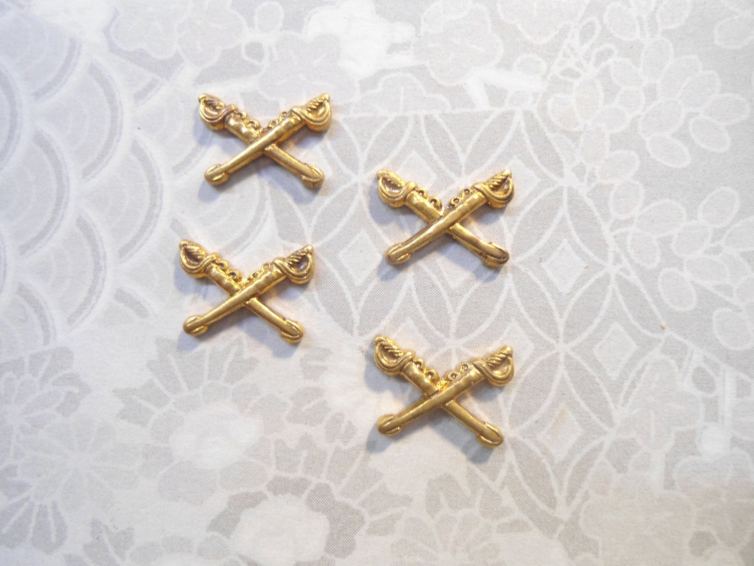 4 Military Sword Lapel Military Badge Stampings - Etsy