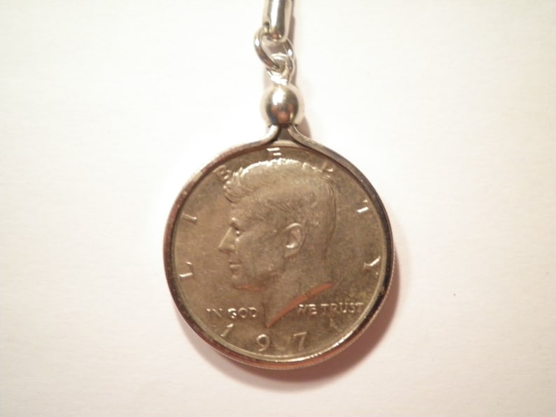 1 Silverplated Kennedy Half Dollar Coin Holder Key Ring | Etsy