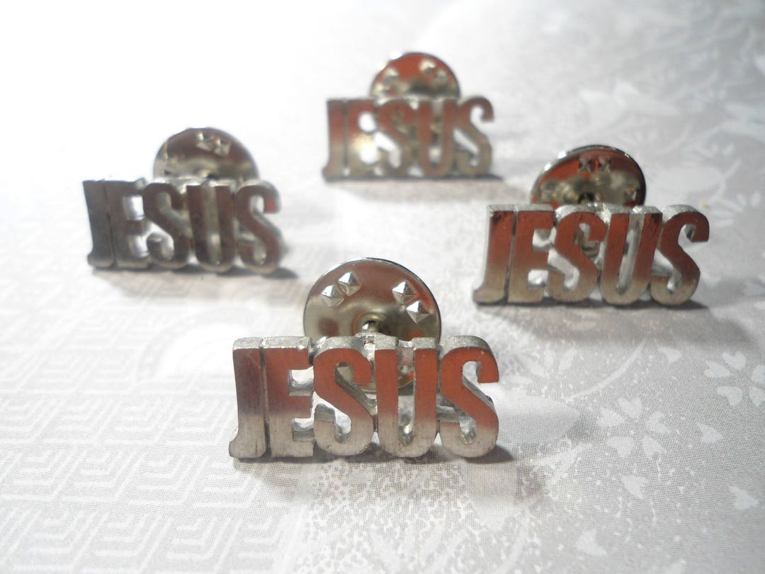 2 Silverplated Jesus Pins Brooches - Etsy