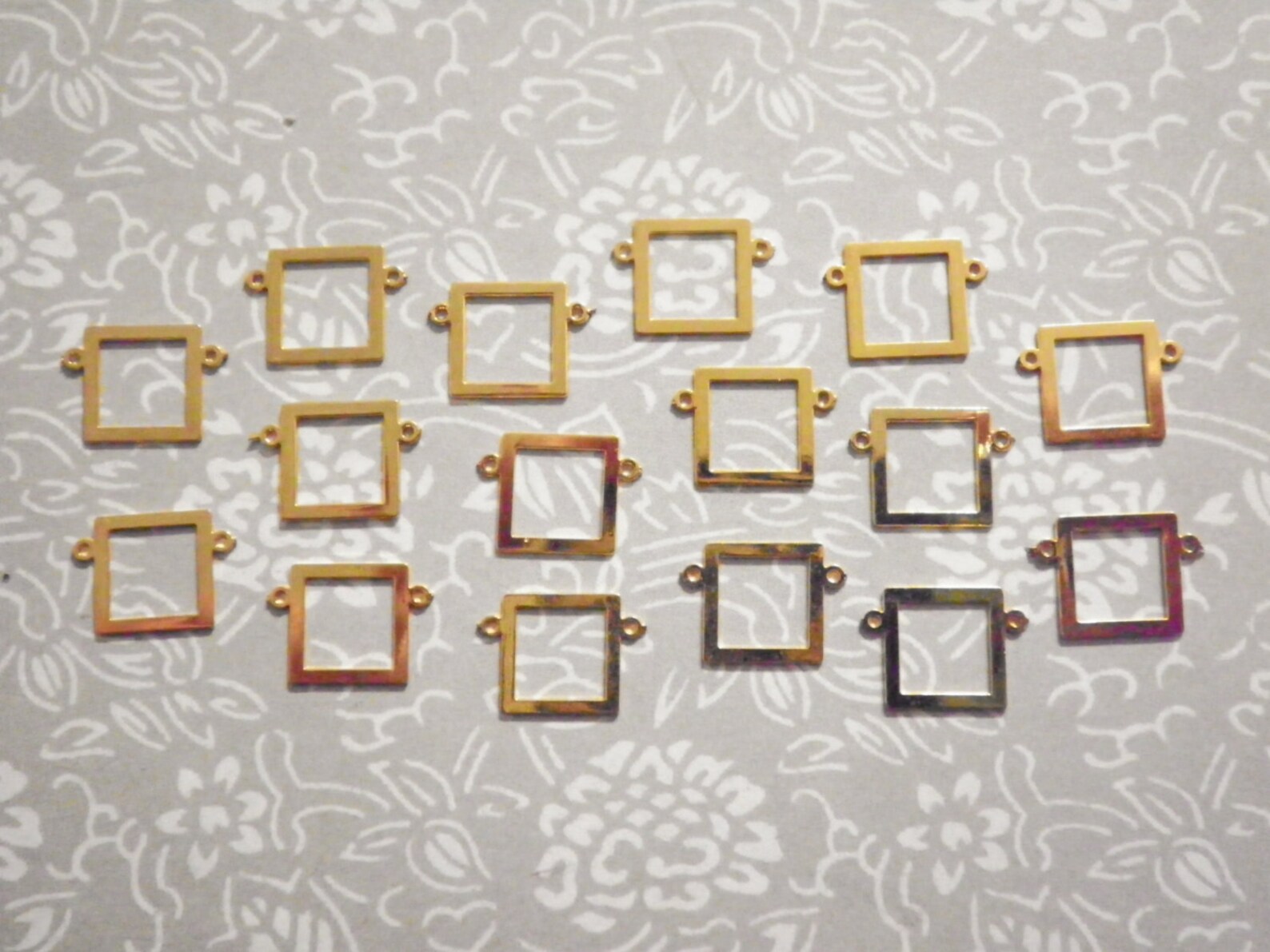 14 Vintage Goldplated 10mm Picture Frame Connectors With 2 Holes - Etsy