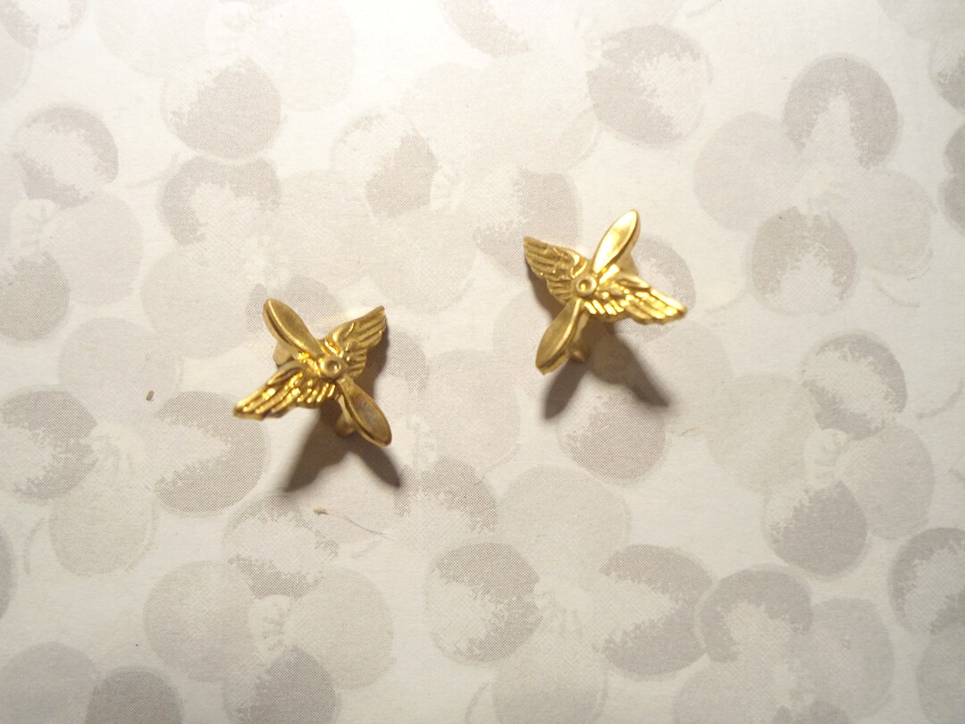 2 Brass U.S. Army Aviation Wings and Propeller Pins - Etsy