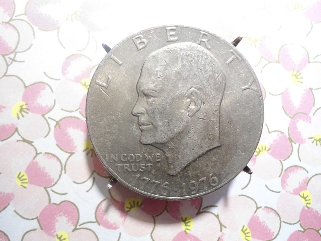 2 Silverplated Eisenhower Dollar Pin Brooches - Etsy