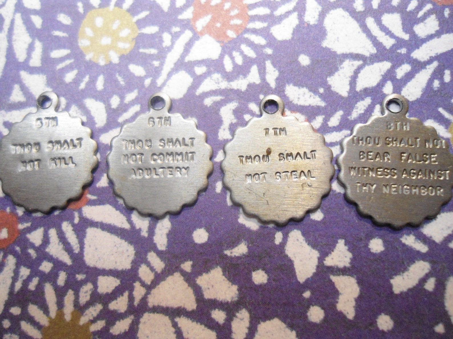 1 Set of Steel Alloy Ten Commandments Charms Pendants - Etsy