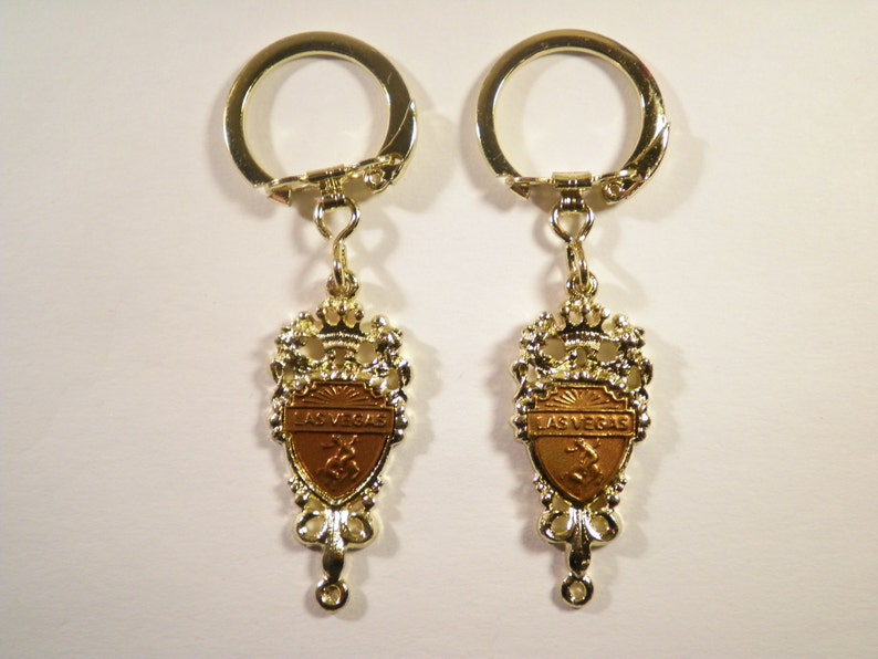 2 Gold Plated Las Vegas Key Chains Key Rings | Etsy