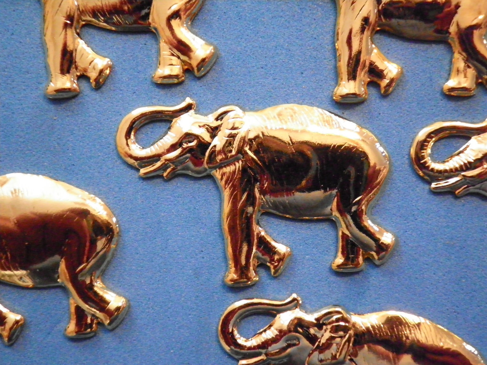 6 Vintage Goldplated 40mm Elephant Stampings | Etsy