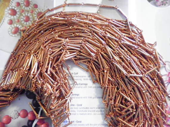 4 Ft. Coppercoated Round Bar Chain | Etsy