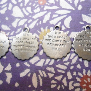 1 Set of Steel Alloy Ten Commandments Charms Pendants - Etsy