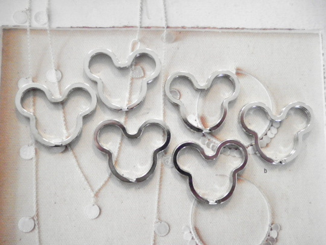 1 Silverplated Mickey Mouse Key Rings - Etsy