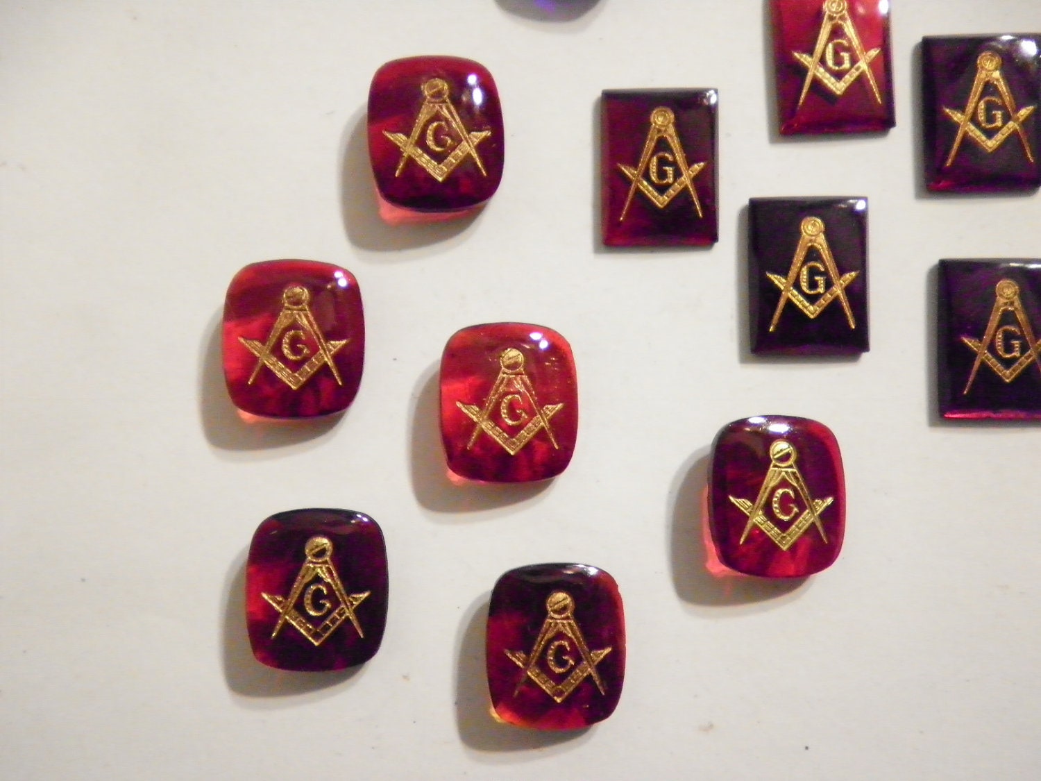 1 Lot of 12 Assorted Vintage West German Glass Masonic Stones | Etsy