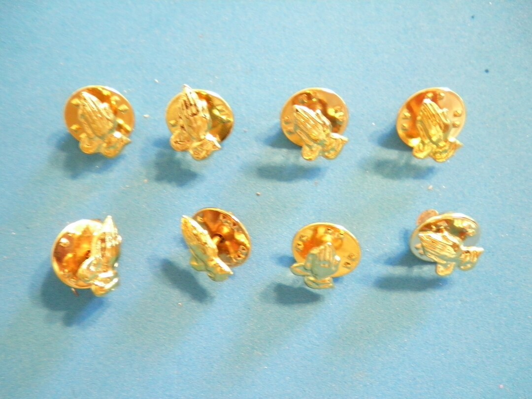 4 Vintage Goldplated Praying Hands Pins - Etsy
