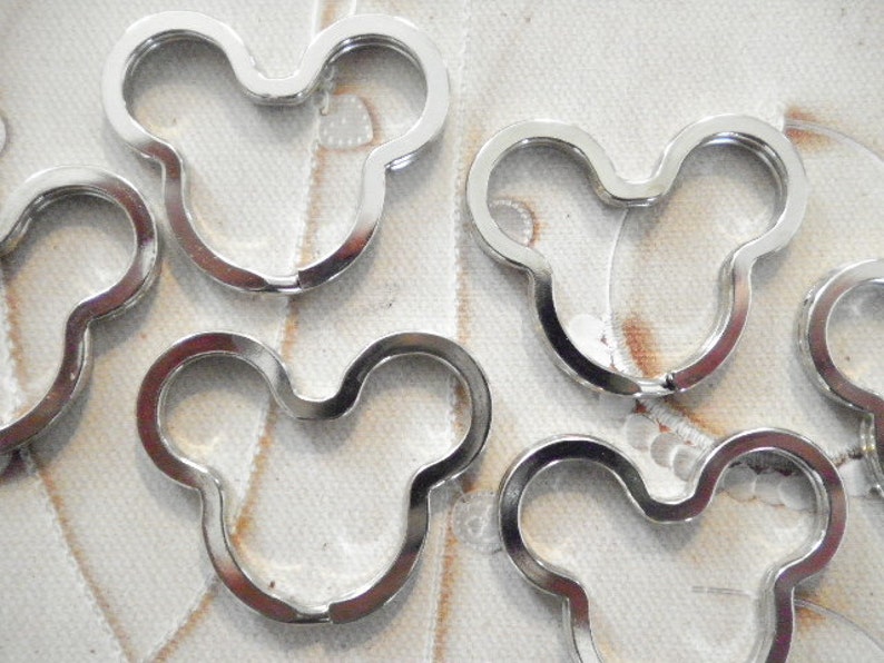 1 Silverplated Mickey Mouse Key Rings - Etsy