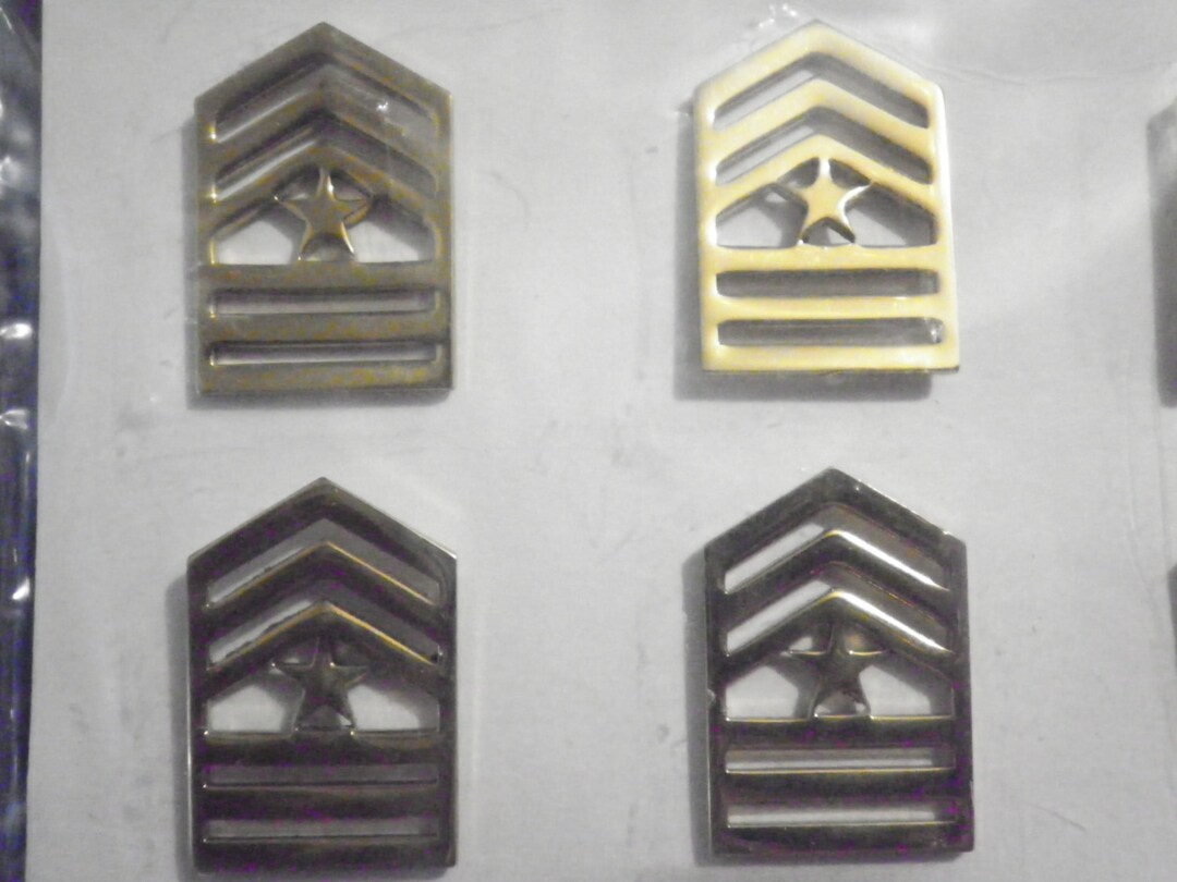 2 Prs. Goldplated ROTC U.S. Army Sergeant Major Badges - Etsy