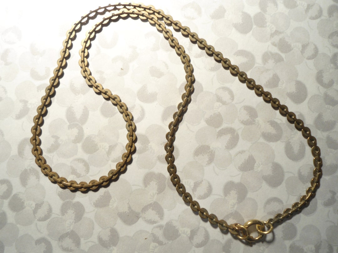 1 Solid Brass 18" Biker Chain Neclace. - Etsy