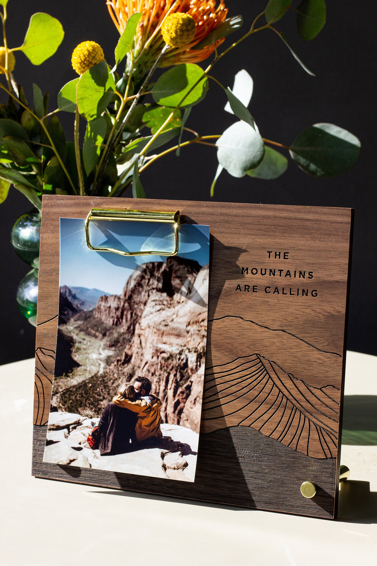 The Mountains Are Calling Wood Picture Frame custom Engraved - Etsy