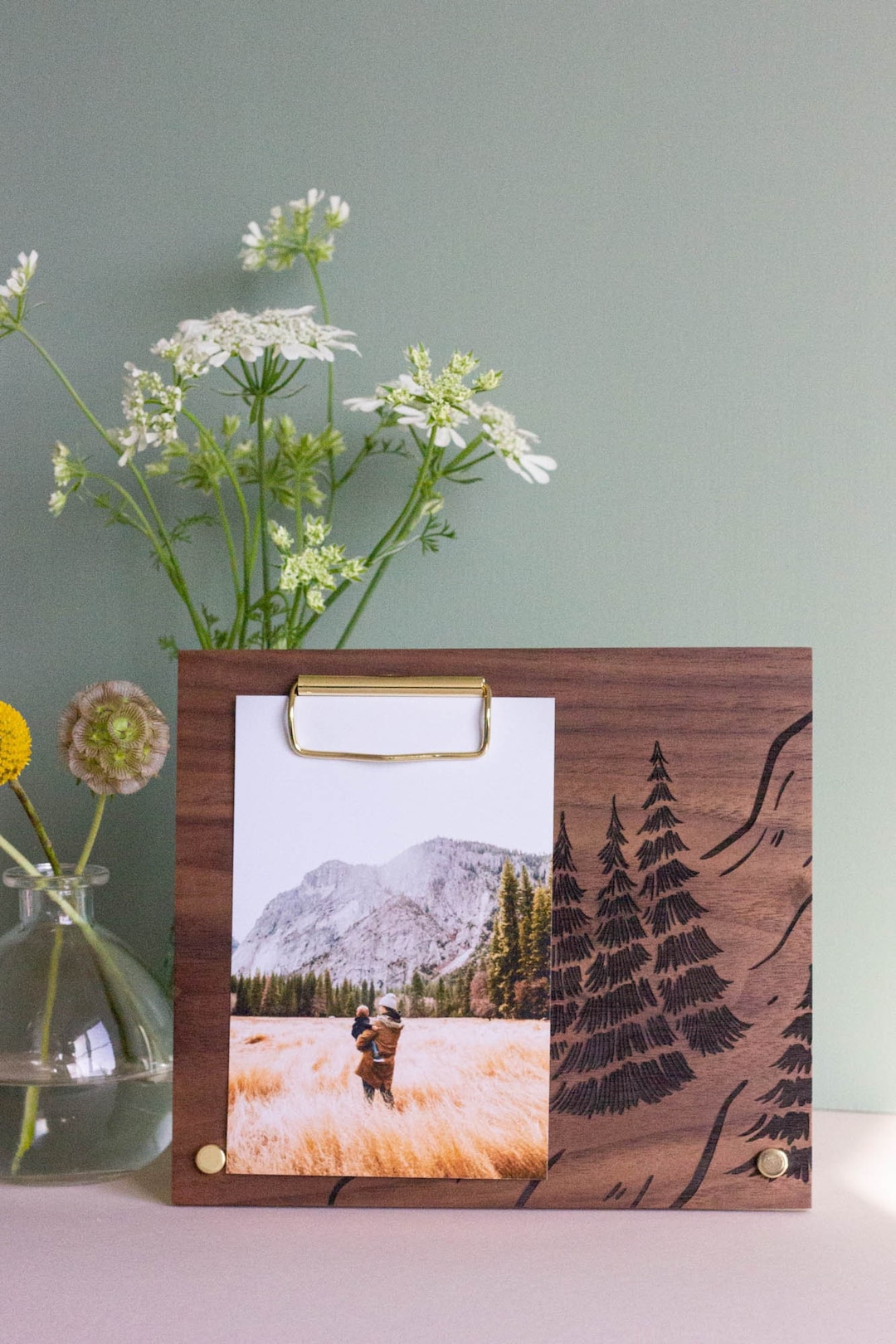 Evergreen Mountains Wood Picture Frame [winter Wood Frame, Trees Photo ...