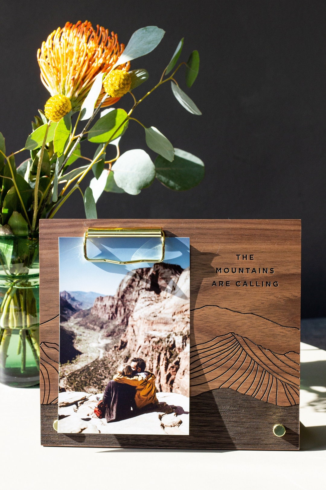 The Mountains Are Calling Wood Picture Frame [mountain Wedding Frame ...