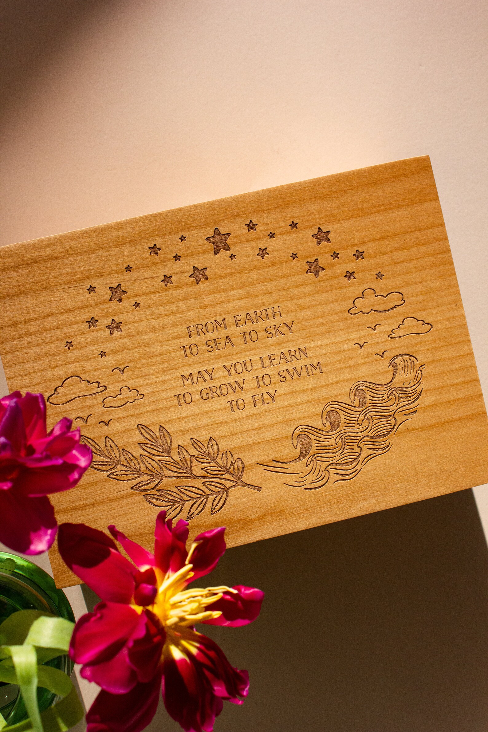 Grow Swim Fly Wood Keepsake Box wooden Box Personalized - Etsy