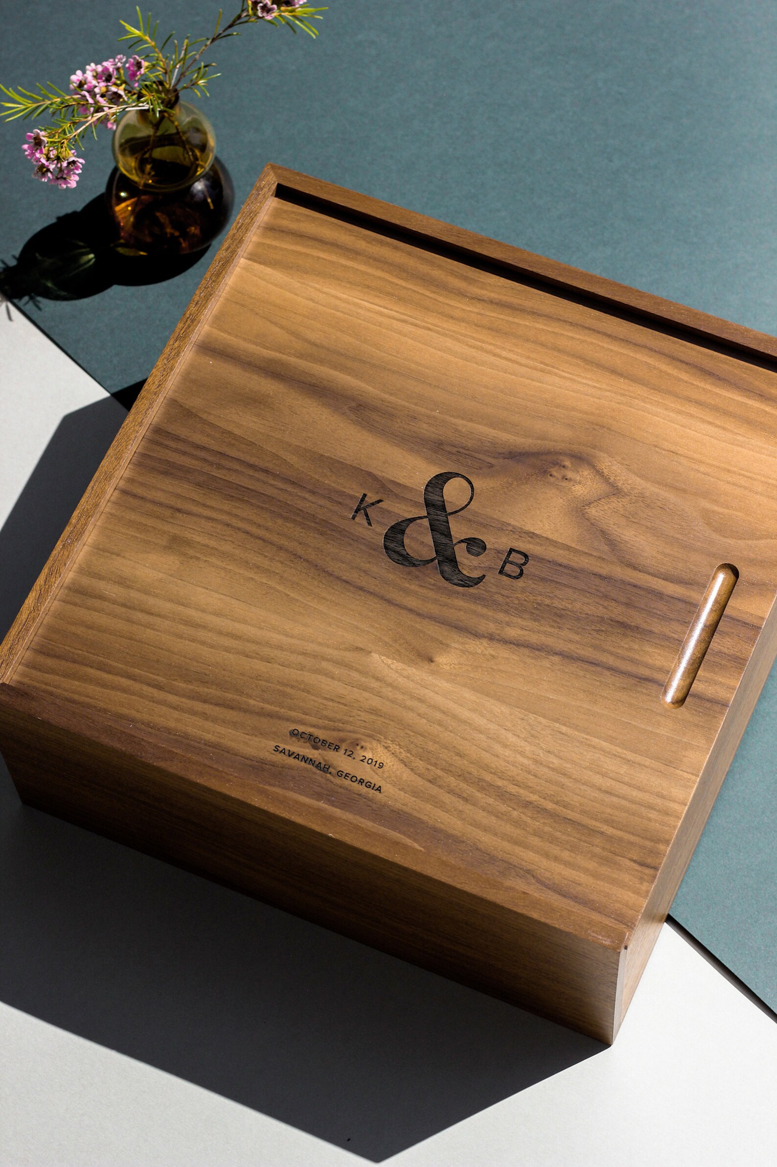 Classic Initials Large Wood Personalized Keepsake Box - Etsy