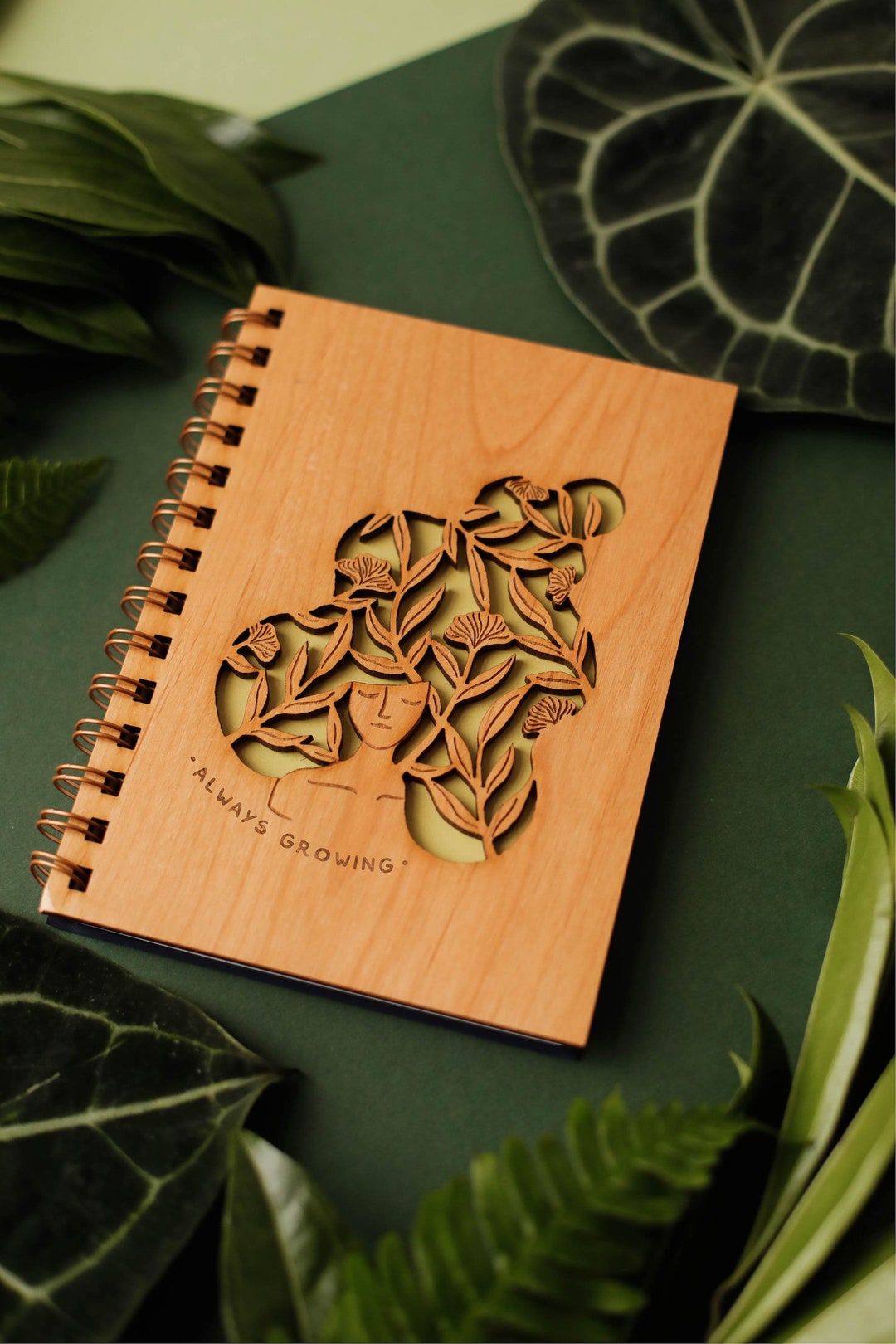 Always Growing Wood Journal [notebook, Sketchbook, Spiral Bound, Blank ...