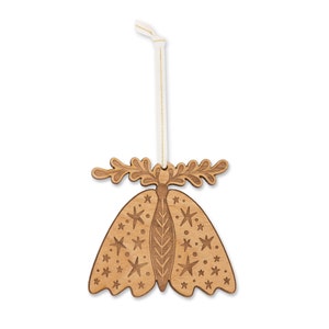 Starry Moth Ornament [moth Wood Ornament, Cute Animals, Whimsical Art ...