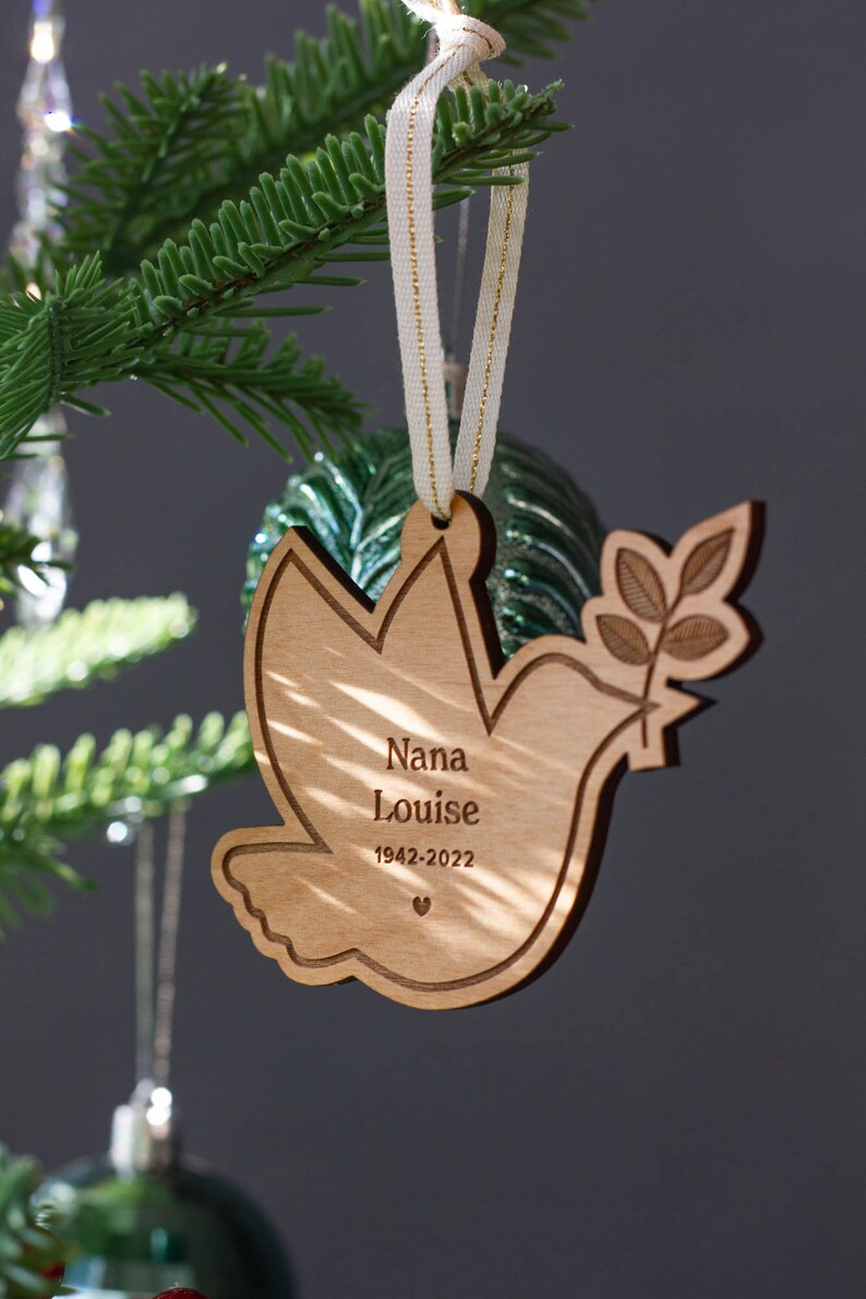 Dove Memorial Personalized Ornament [sorry for Your Loss, Memorial Gift ...