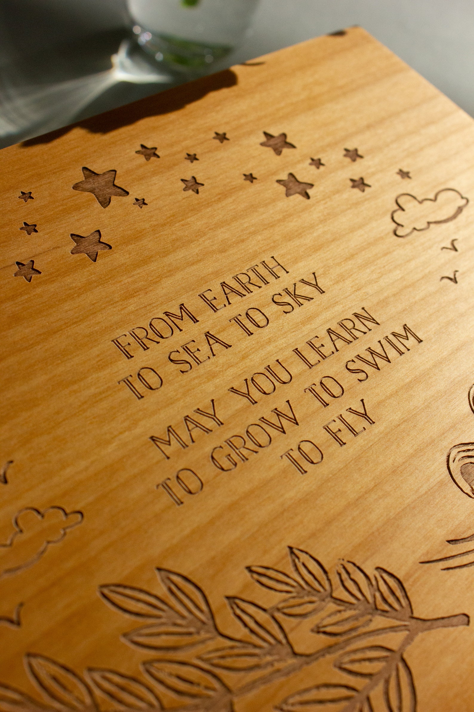 Grow Swim Fly Wood Keepsake Box wooden Box Personalized - Etsy