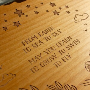 Grow, Swim, Fly Wood Keepsake Box [wooden Box, Personalized Custom ...