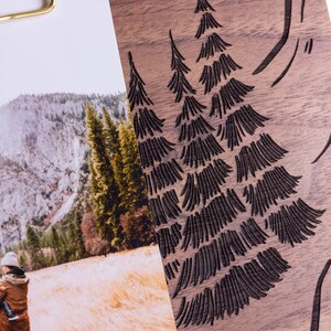 Evergreen Mountains Wood Picture Frame [winter Wood Frame, Trees Photo ...