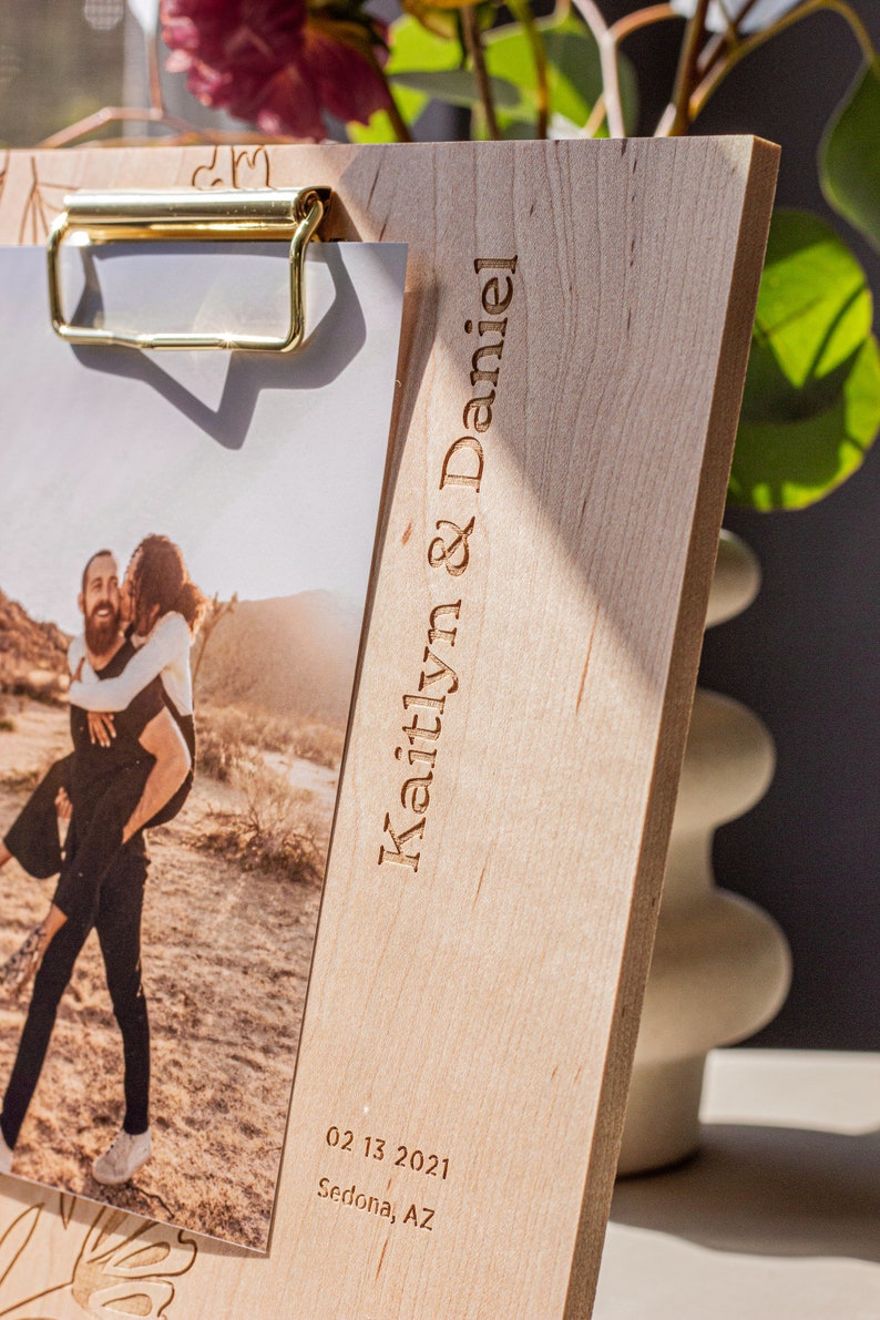 I Love You Floral Personalized Wedding Picture Frame custom - Etsy