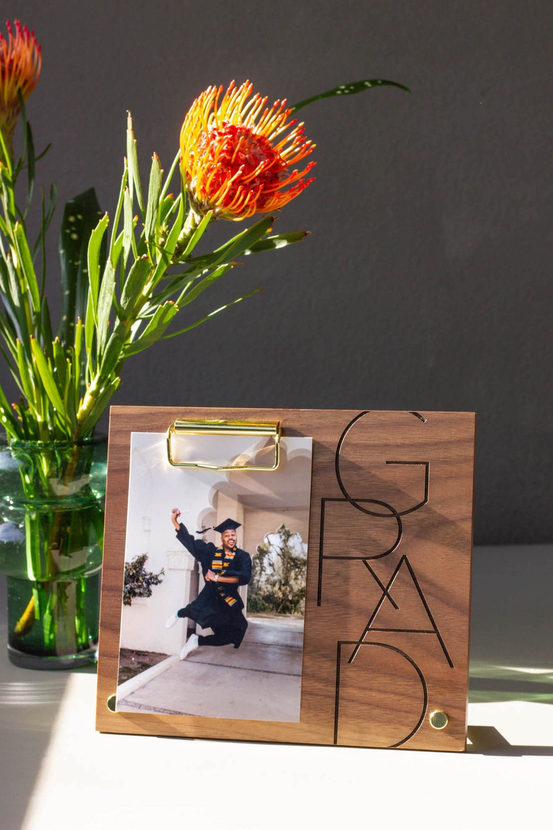 Modern Grad Wood Graduation Photo Frame custom Engraved - Etsy