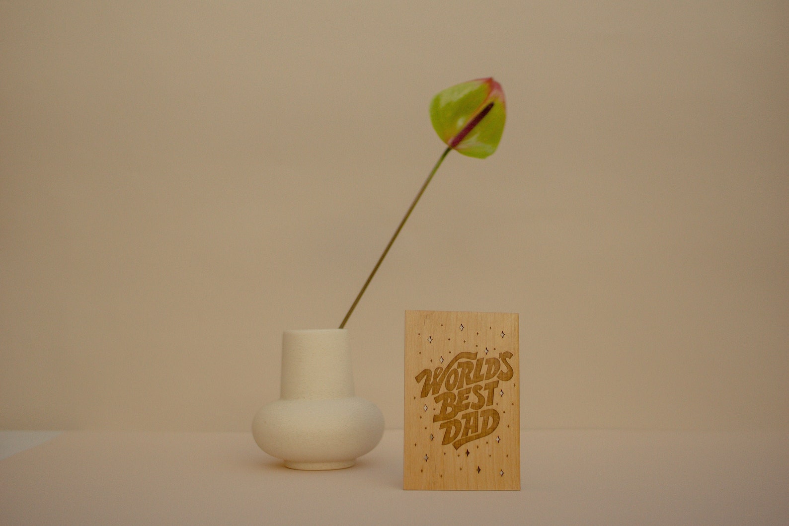 World's Best Dad Wood Father's Day Card Personalized | Etsy