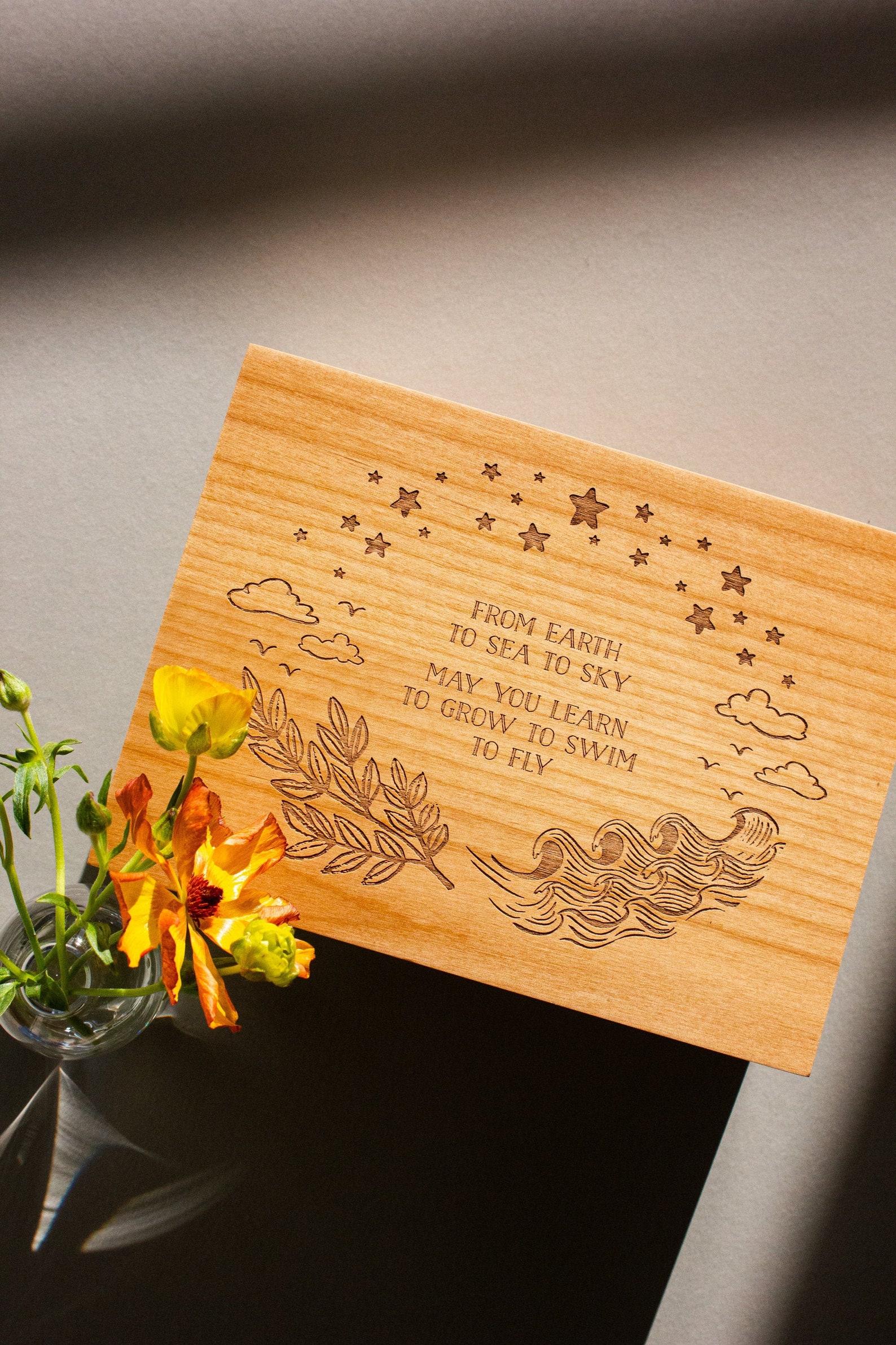 Grow Swim Fly Wood Keepsake Box wooden Box Personalized - Etsy