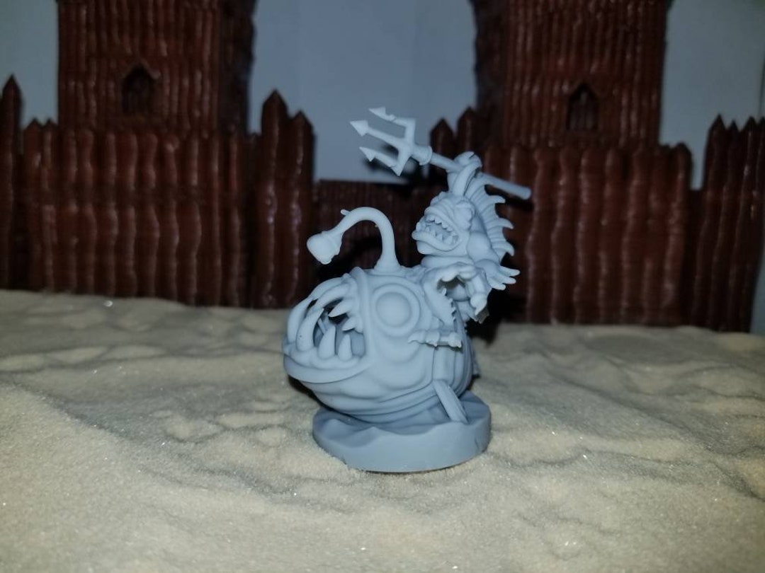 Fishman Fish Rider | RPG Miniature | Sculpted by Goonmaster Games | 28 ...