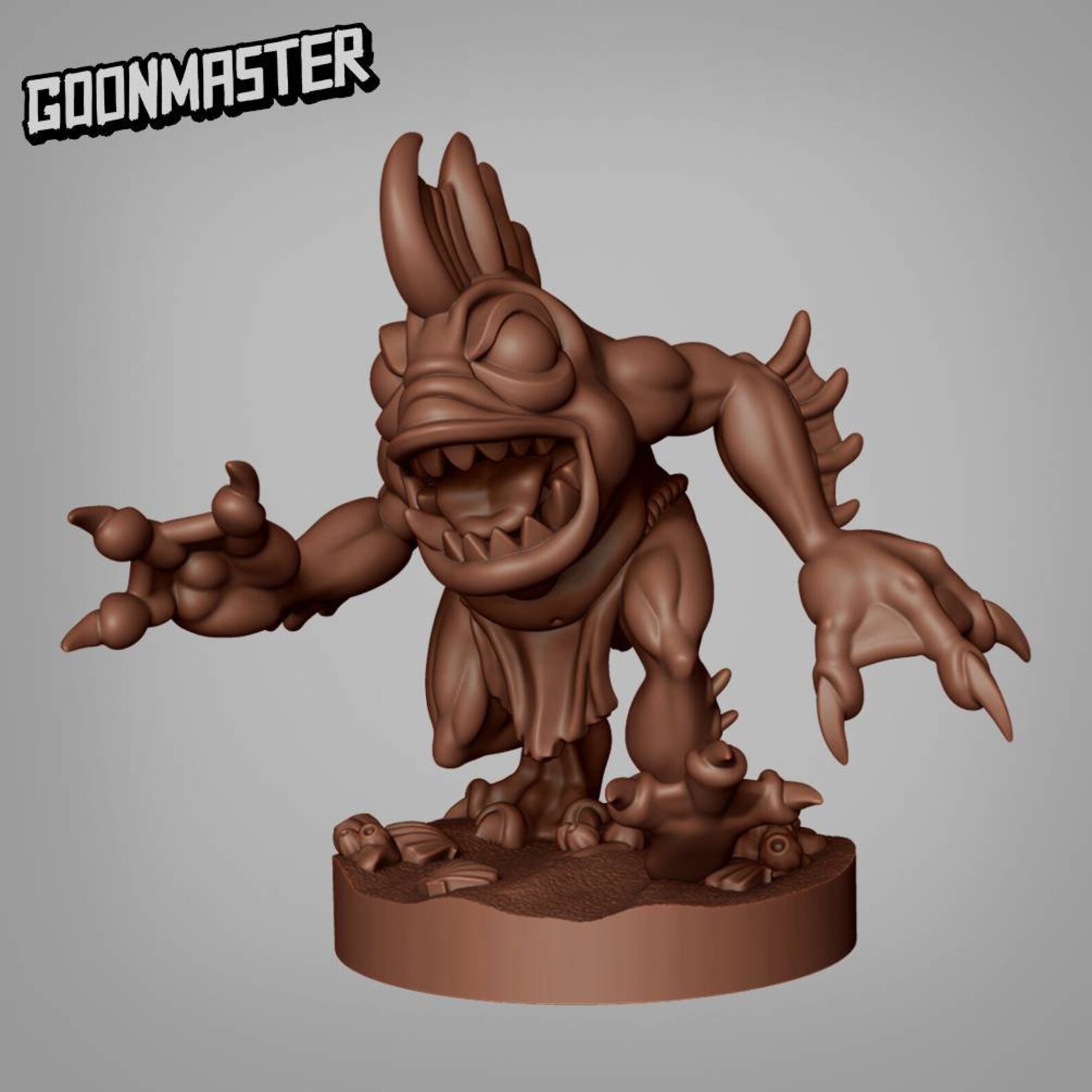 Fishman Unarmed | RPG Miniature | Sculpted by Goonmaster Games | 28-35 ...