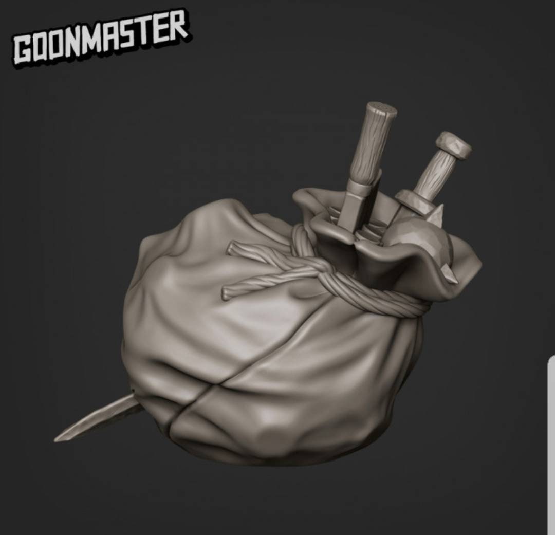 Loot Bag | RPG Miniature | Sculpted by Goonmaster Games | 28-35 Mm ...