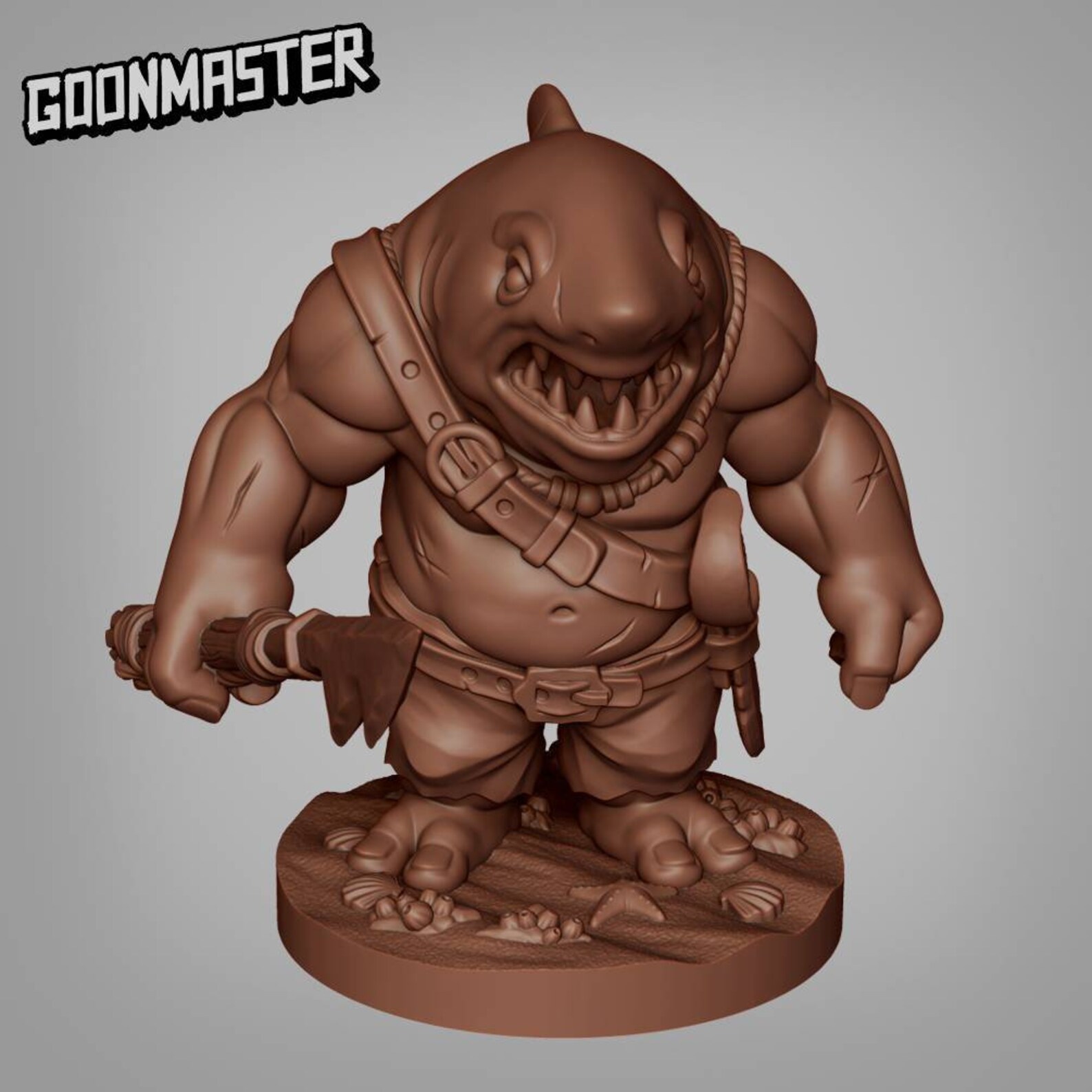 Shark Man | RPG Miniature | Sculpted by Goonmaster Games | 28-35 Mm ...