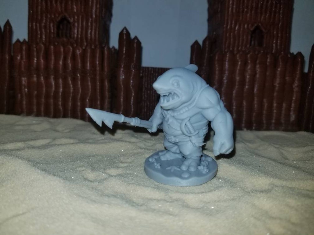 Shark Man | RPG Miniature | Sculpted by Goonmaster Games | 28-35 Mm ...