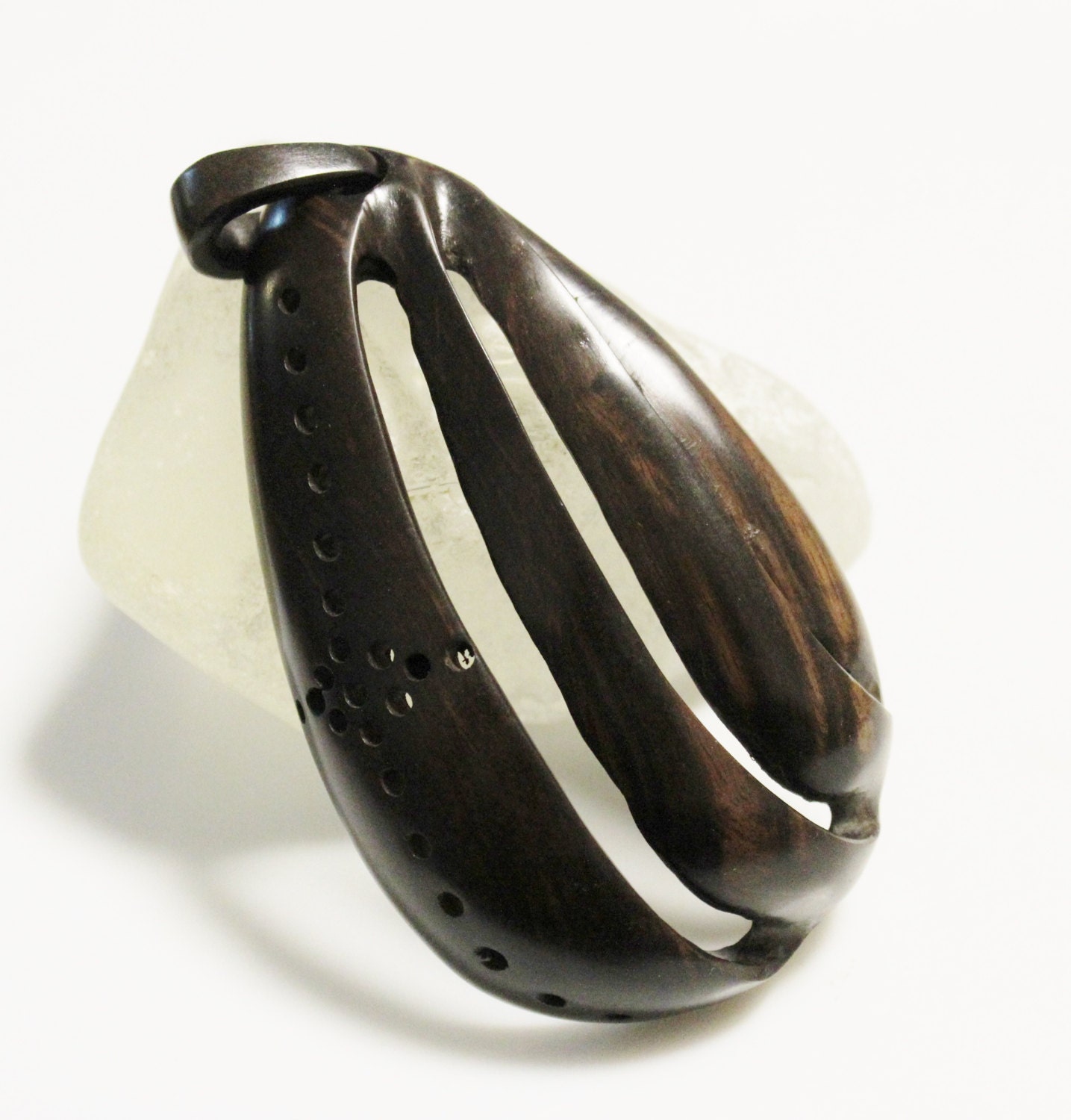 African Carved Wood Pendant, Artisan Ebony Pendant , Ethnic Jewelry ...