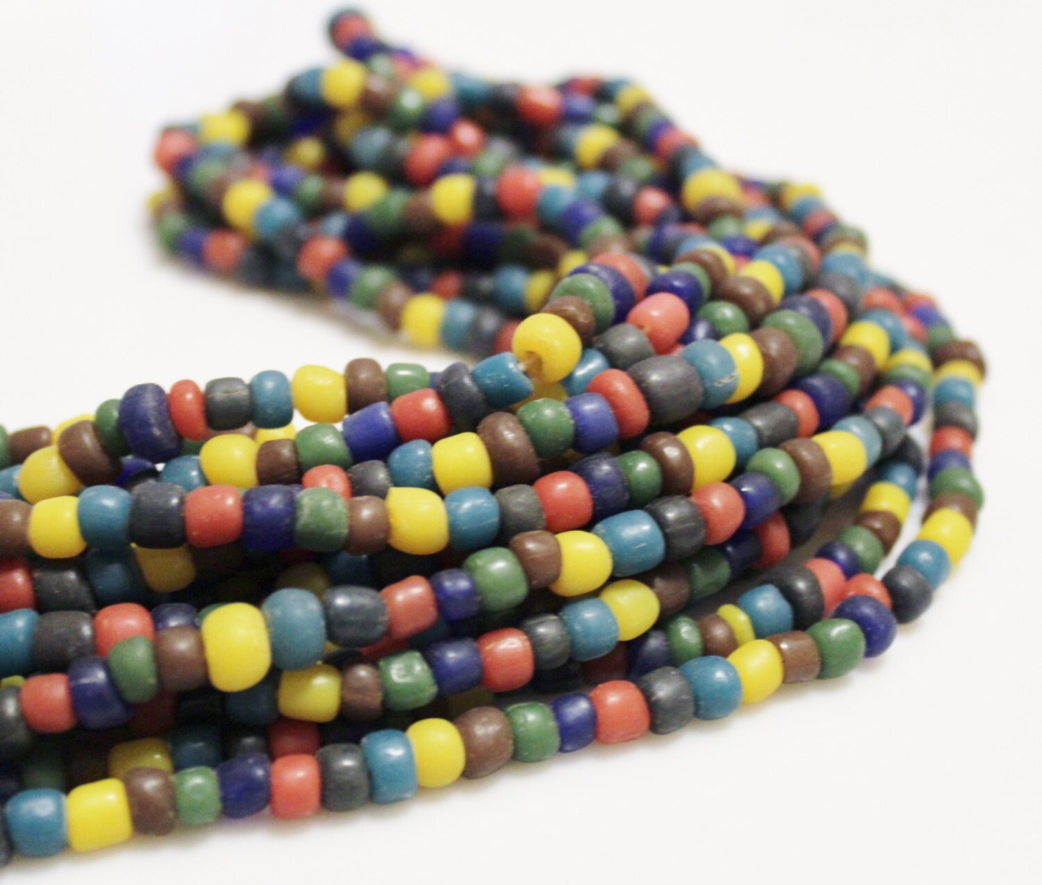 Multicolor Indonesian Seed Beads, Ethnic Jewelry Supplies, Indo Pacific ...