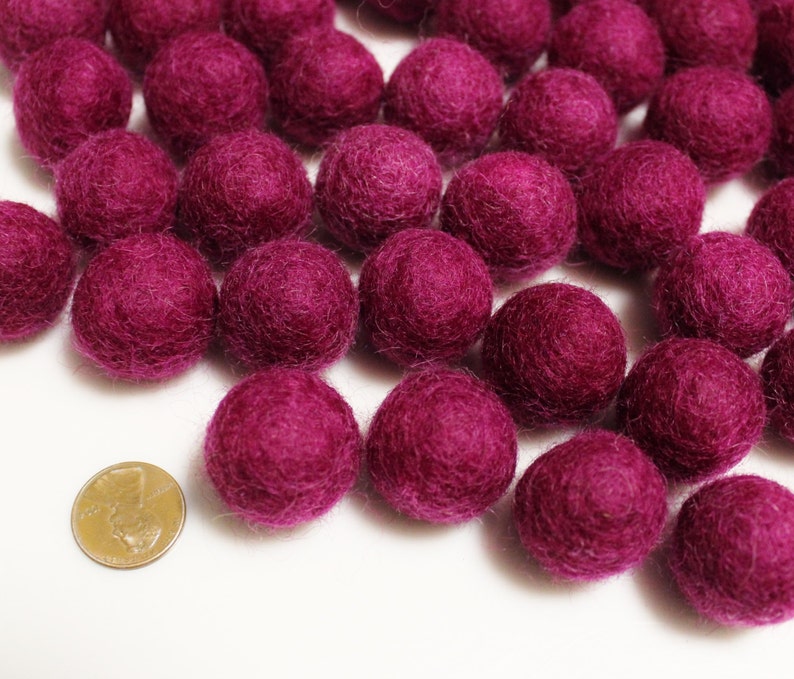 Grape Purple Felt Beads From Nepal 100% Wool Felt Balls - Etsy