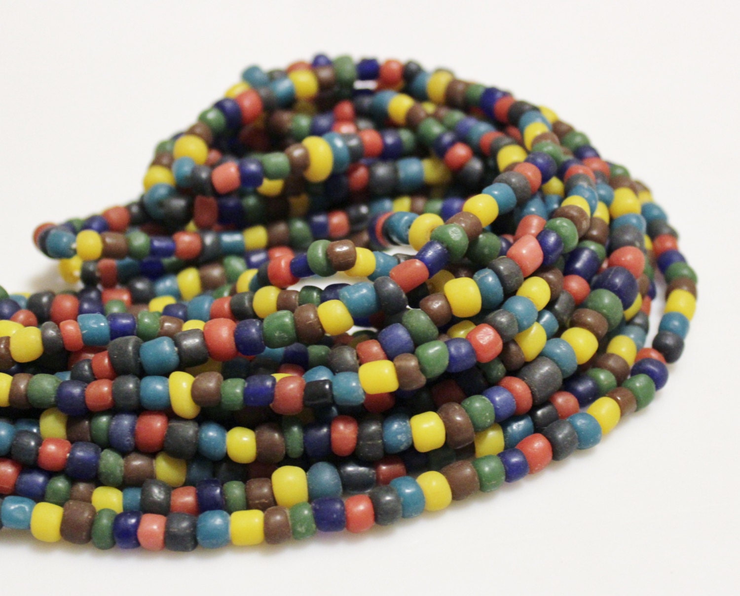 Multicolor Indonesian Seed Beads, Ethnic Jewelry Supplies, Indo Pacific ...