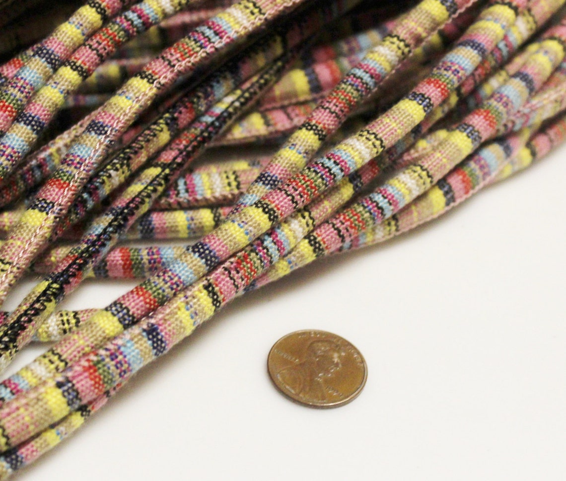 3 Meters Ethnic Fabric Cord Striped Textile Cord for Jewelry - Etsy