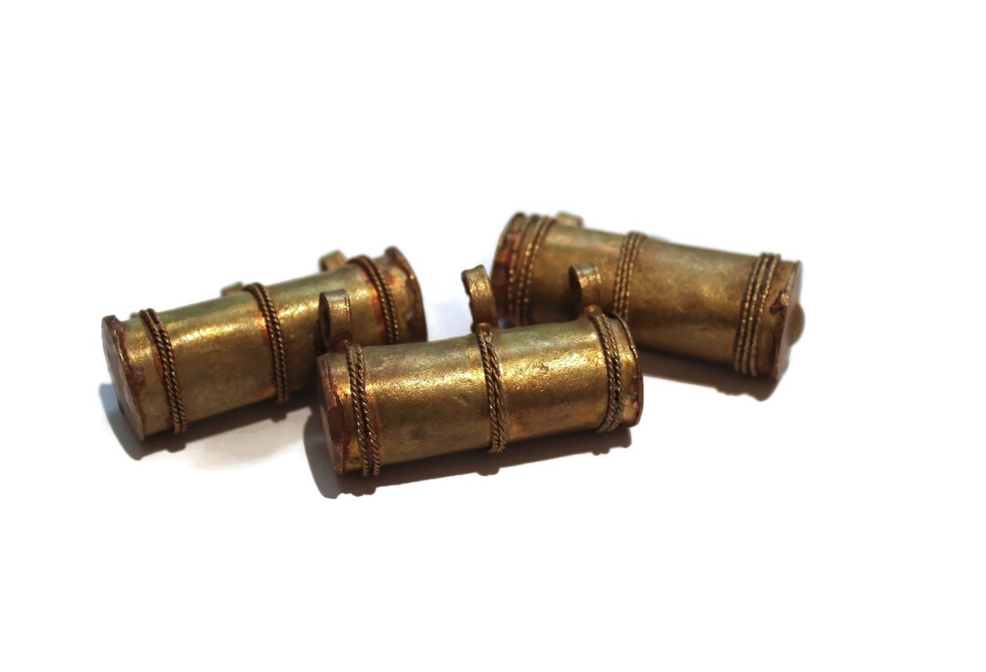 Nice Large Ethiopian Brass Prayer Box Pendants, Telsum Beads, African ...