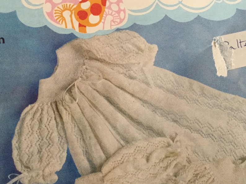UK/EU SELLER Vintage Pdf Knitting Pattern Heirloom Lacy Christening ...