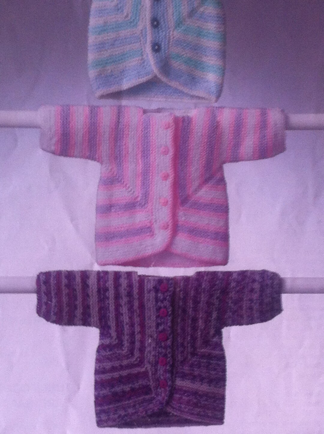 Pdf Knitting Pattern, Baby Girl/boy Dolman Cardigan. Double Knit & 4 ...