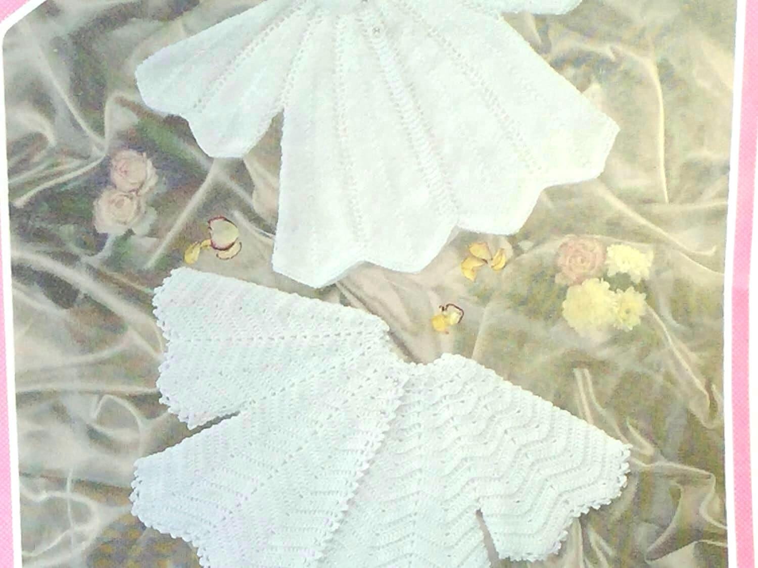 UK/EU SELLER Vintage Pdf Knitting/crochet Pattern Cute Newborn Matinee ...